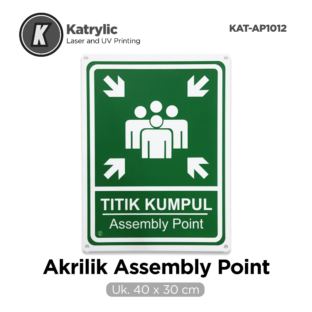 Jual Sign Assembly Point Katrylic / 40 x 30 cm / Rambu Akrilik Titik ...