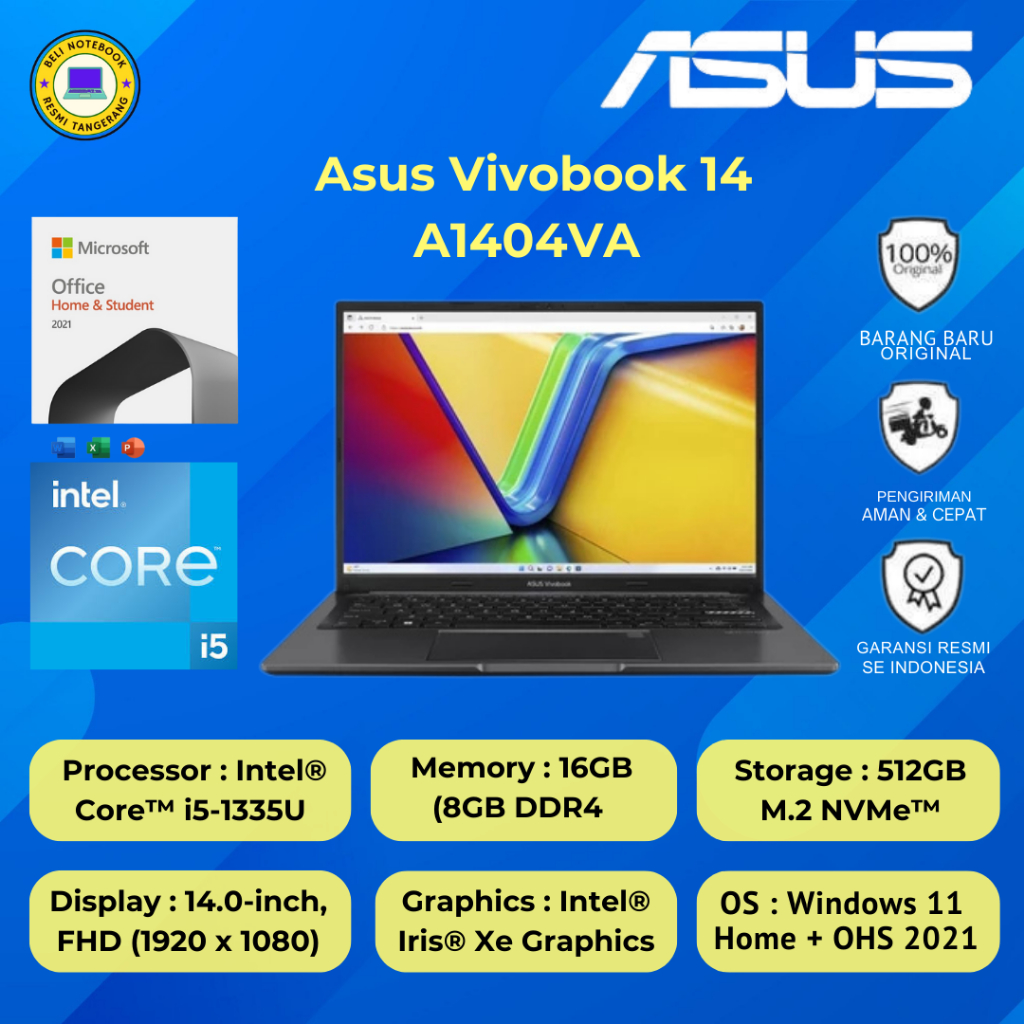 Jual Asus Vivobook 14 A1404VA VIPS551M VIPS552M/Core i5-1335U/8GB/512GB ...