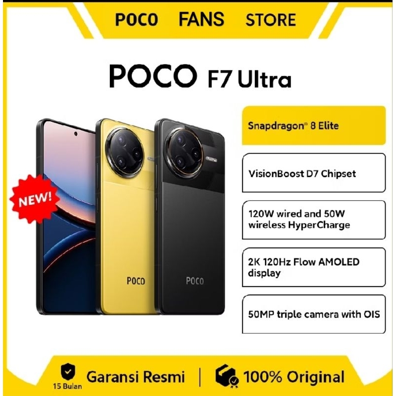 Jual Poco F7 Ultra The King Of Poco Snapdragon 8 Elite layar super ...