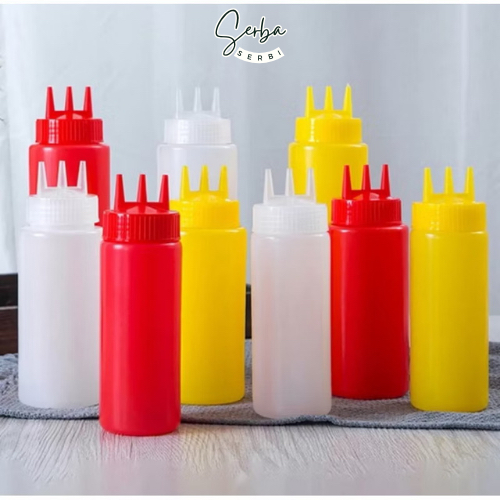 Jual SB-S52 Botol Saos Sauce Saus 3 Lubang / Botol Plastik Mayonaise ...