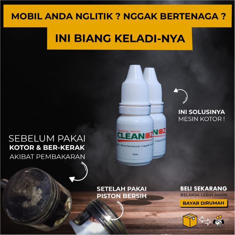 Jual 1 Botol Cleanoz Pembersih Piston & Penghematan BBM 12 ml | Shopee ...
