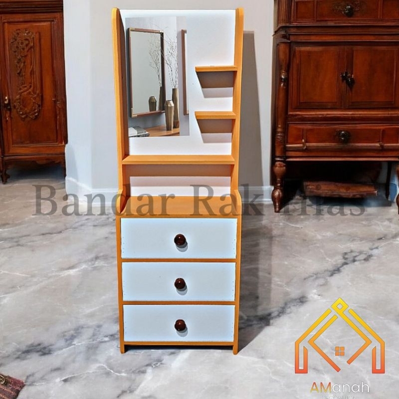 Jual RAK MAKE UP KACA MODEL LACI BESAR- RAK KOSMETIK TOLET WARNA ...