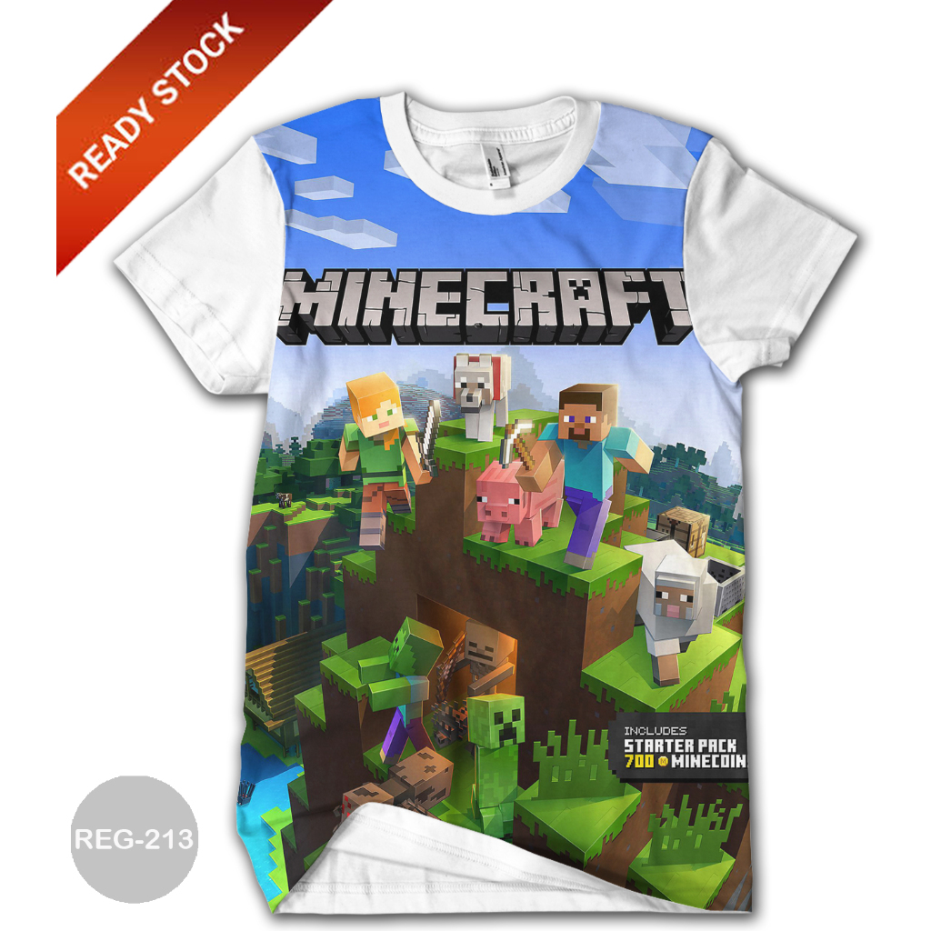 Jual Kaos Minecraft 3D Baju Minecraft Anak Murah Meriah | MINECRAFT REG ...