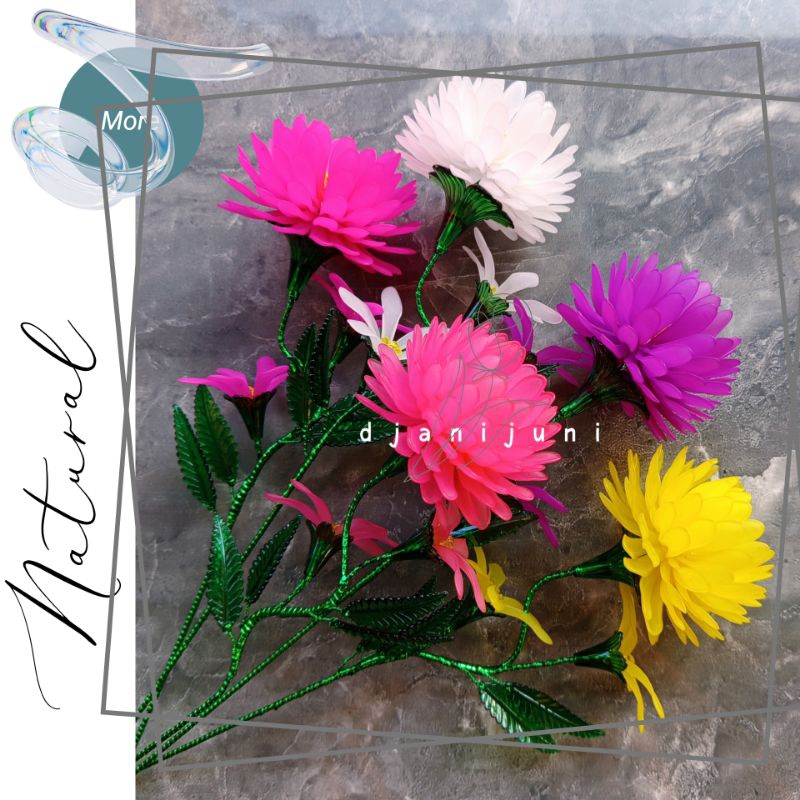 Jual Bunga KRISANT Akrilik Besar Jumbo doff pertangkai | Shopee Indonesia