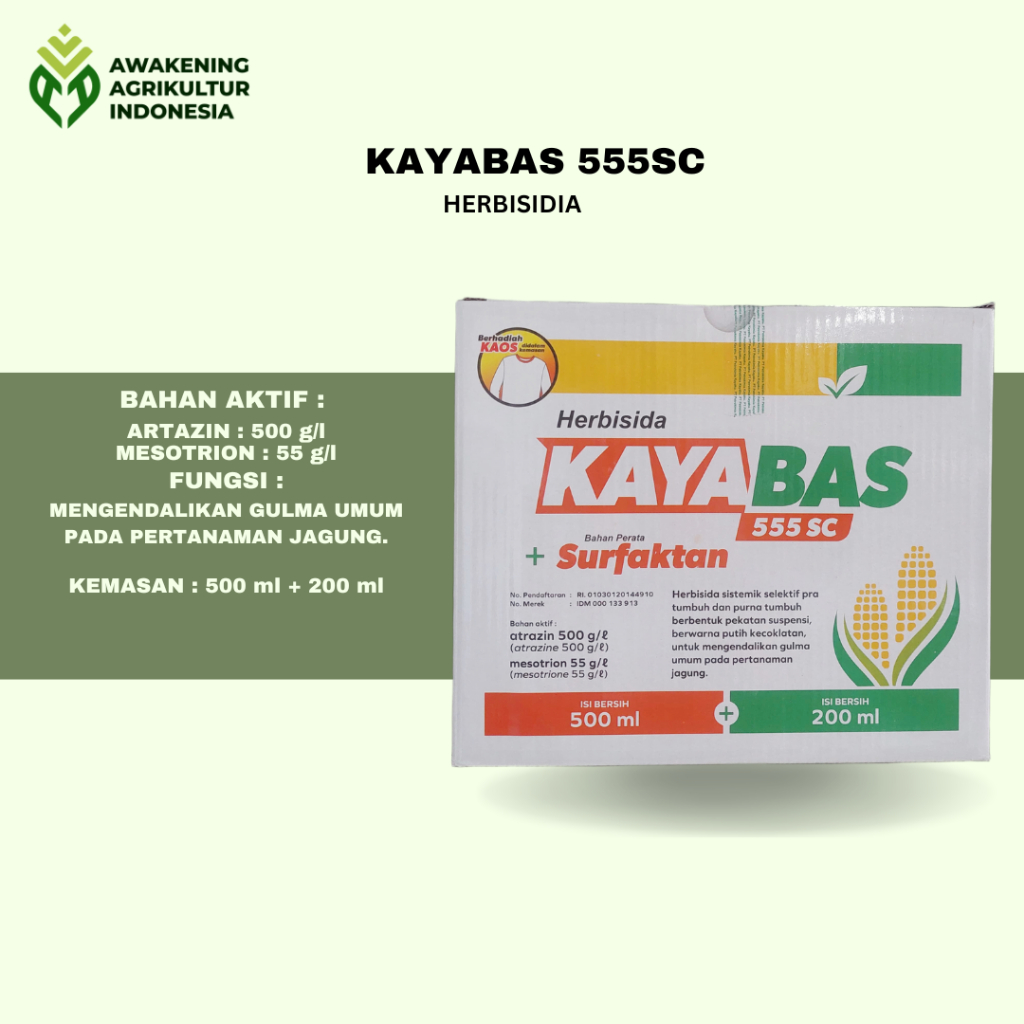 Jual PAKET HEBAT KAYABAS 555SC 500ML + 200ML SURFAKTAN HERBISIDA ...