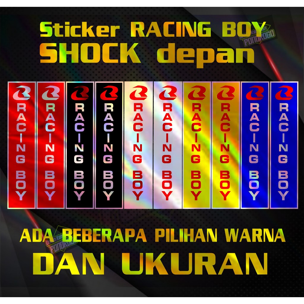 Jual STICKER RACING BOY Sticker RCB sticker shock depan | Shopee Indonesia