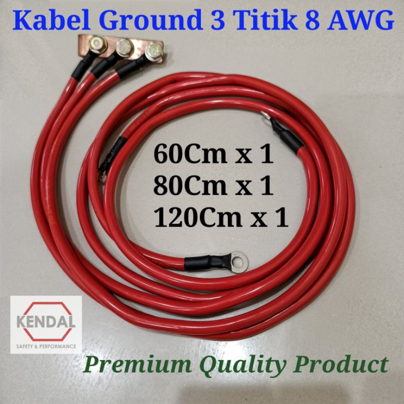Jual Kabel Grounding Mobil 8 AWG 3 Titik Ground Wire Kit | Shopee Indonesia