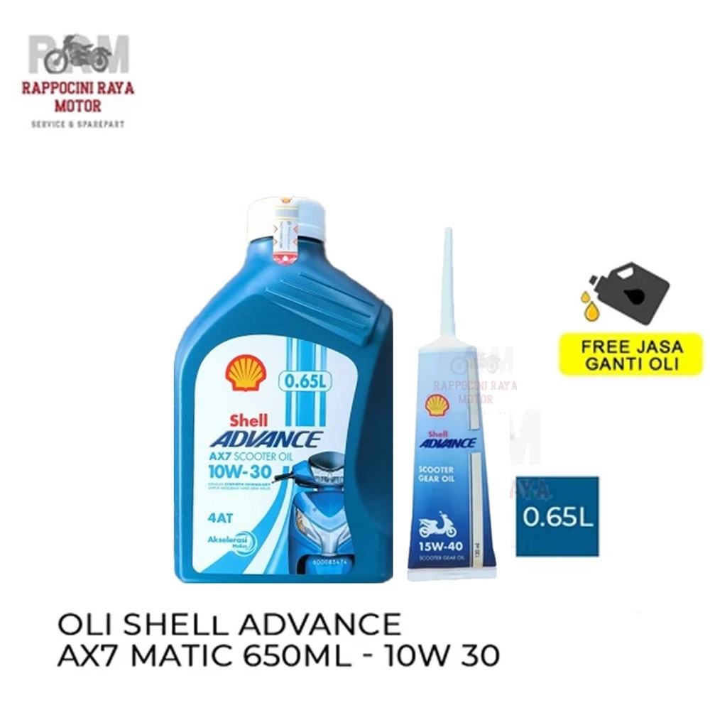 Jual OLI SHELL ADVANCE AX7 MATIC 0,65 L 10W-30 / 650 ML | Shopee Indonesia