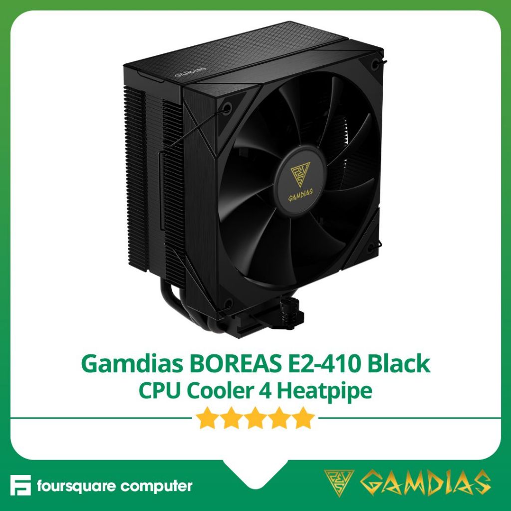 Jual Gamdias BOREAS E2-410 Black CPU Cooler 4 Heatpipe | Shopee Indonesia