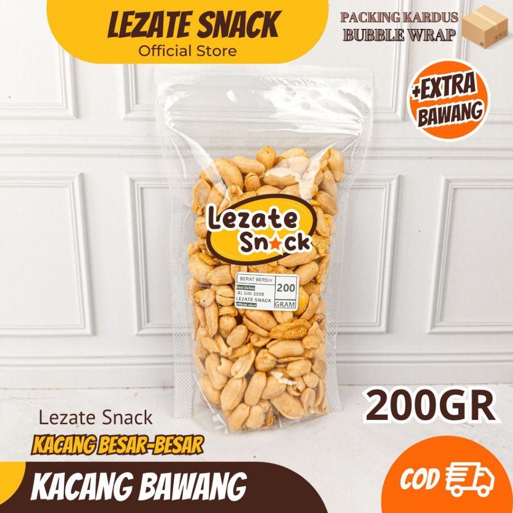 Jual Kacang Bawang Goreng 200GR Kualitas Premium Extra Bawang Kacang ...