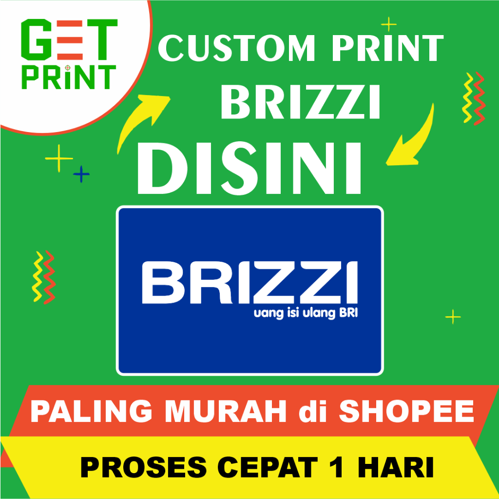 Jual CUSTOM PRINT UV KARTU E TOLL BRIZZI BRI CETAK 1 SISI / 2 SISI ...