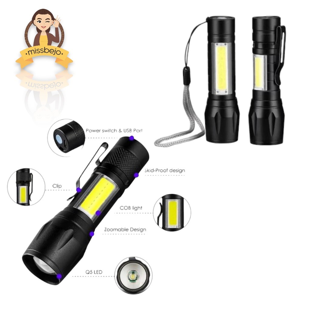 Jual Senter Swat Mini Zoom / Senter Police LED Tanpa Tali Peganggan ...