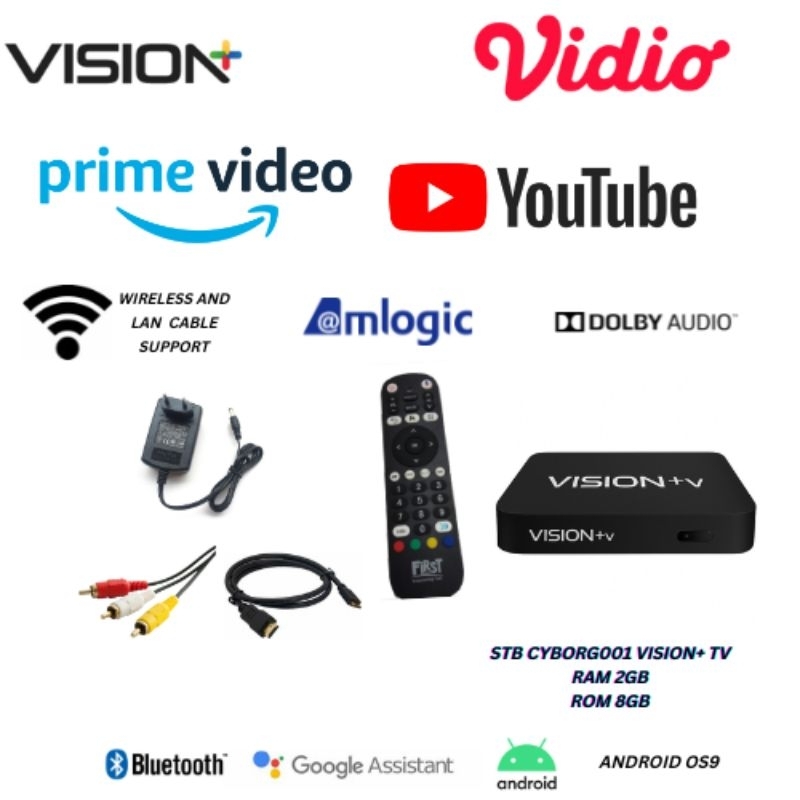 Jual Vision+ TV Box - Android TV Box MNC Playbox CYBORG001 RAM 2/8GB ...