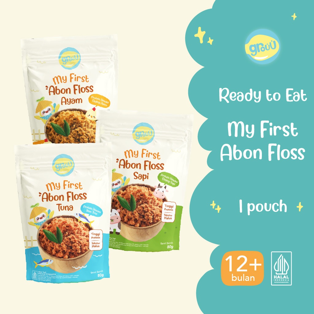 Jual Grouu - Abon Kids Ayam, Sapi, & Tuna (cocok untuk 12+ Bulan ...