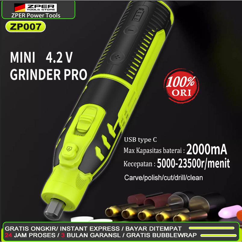 Jual [ID] ZPER Bor Mini Drill Grinder Mini Grinda Bor Listrik Penghalus ...