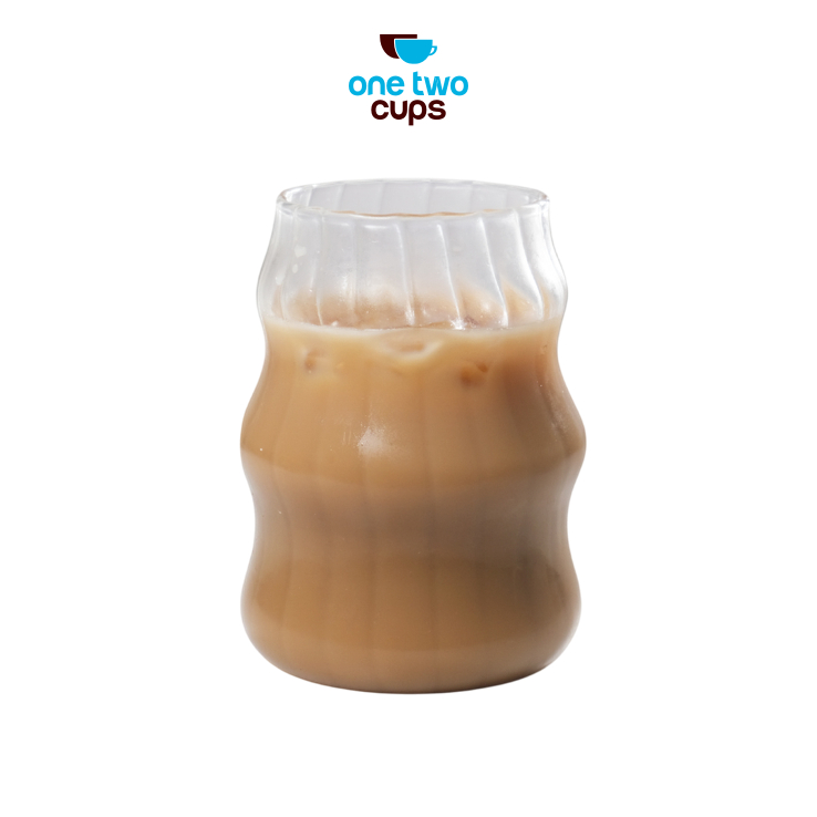 Jual One Two Cups Gelas Kaca Aesthetic Kopi Teh Wave Stripe Shape Glass - GK23 | Shopee Indonesia