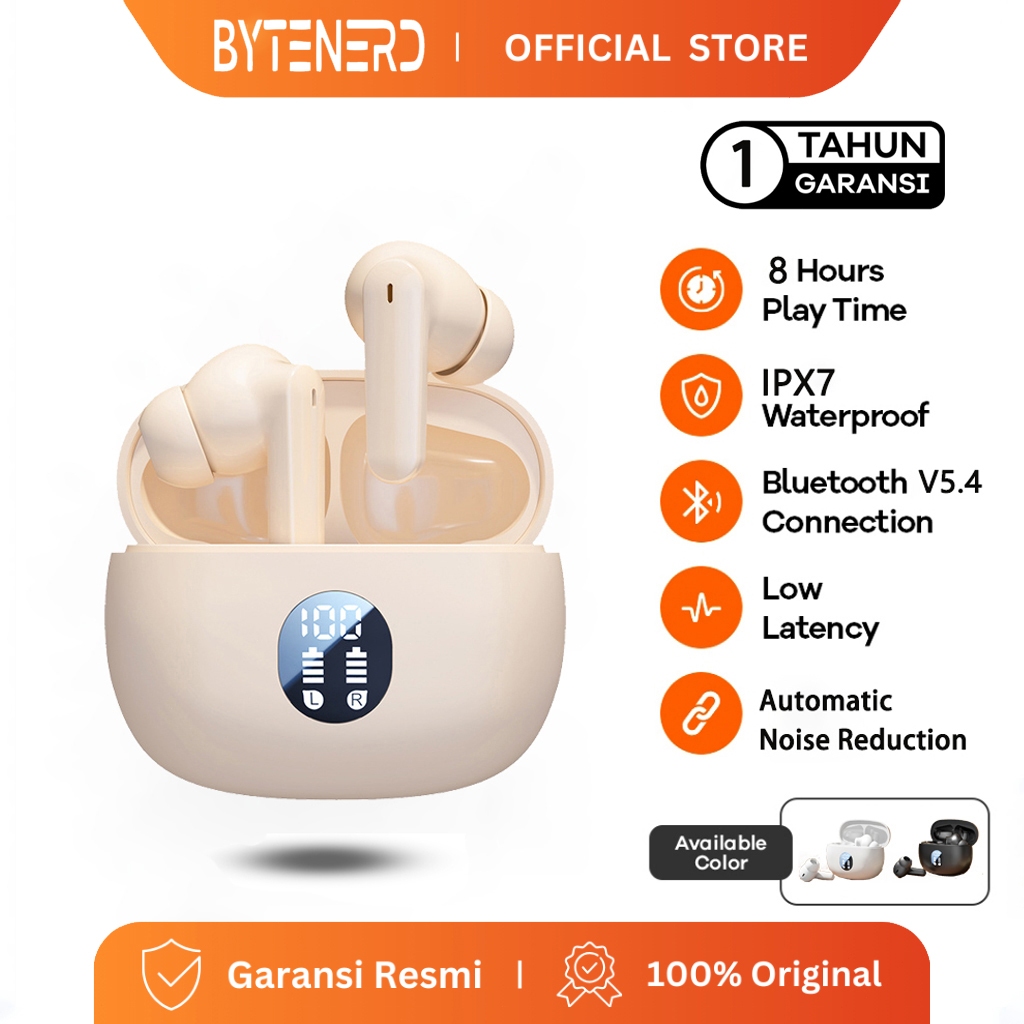 Jual 【COD】ByteNerd Headset Bluetooth TWS Wireless Earphones Bluetooth 5 ...