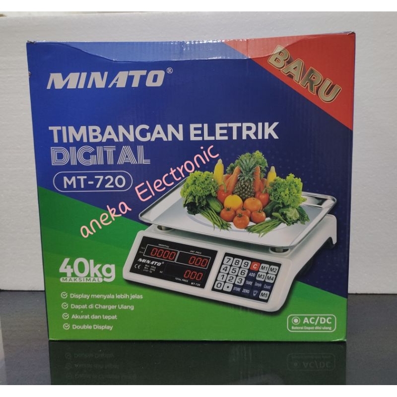 Jual Minato Timbangan Elektrik Digital MT-720 40Kg | Shopee Indonesia