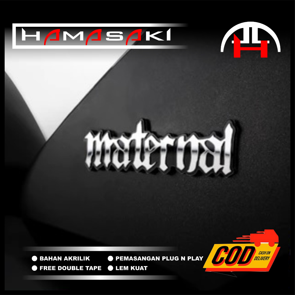 Jual EMBLEM MATERNAL LOGO MATERNAL EMBLEM UNIVERSAL MOTOR 3D AKRILIK ...