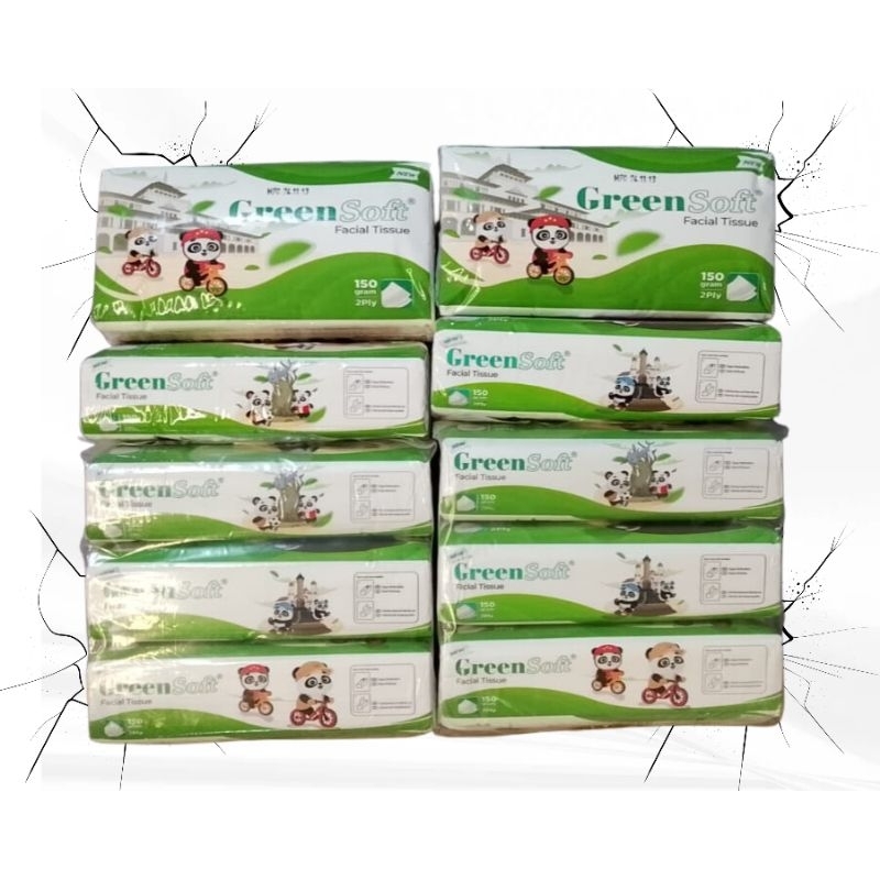 Jual ( 1 PACK )TISU GREEN SOFT 150 GRAM | FACIAL TISSUE GREEN SOFT 2 ...
