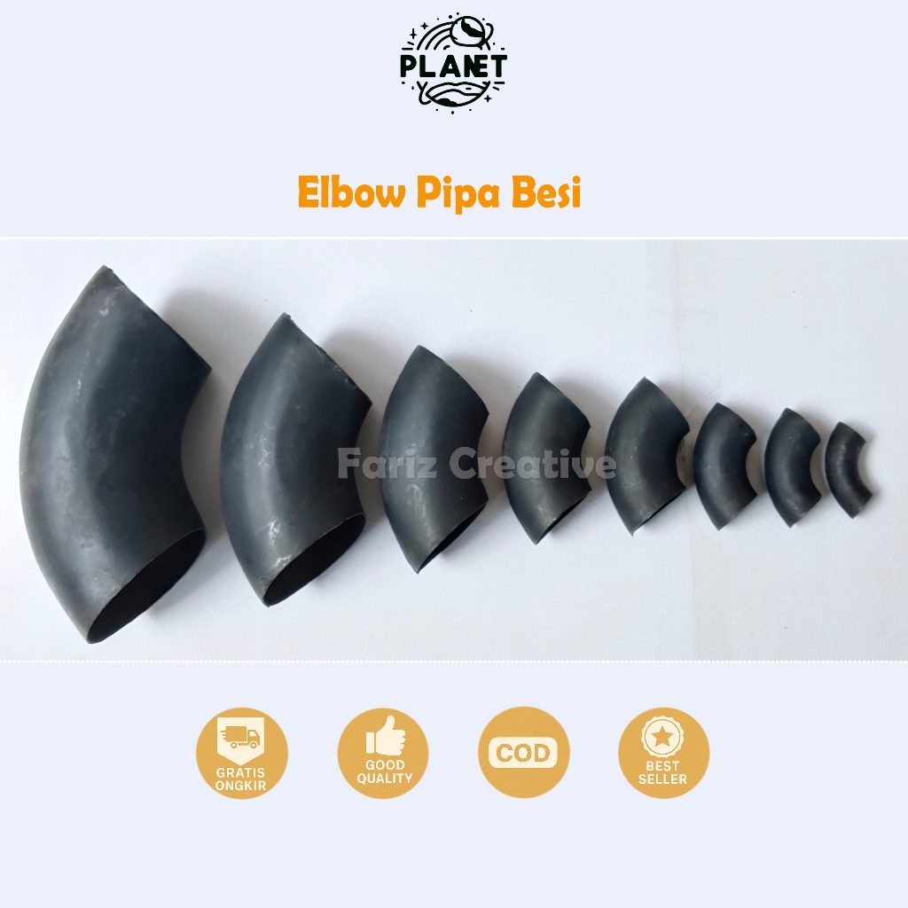 Jual Elbow besi pipa las berbagai ukuran / Knee keni penyambung pipa ...