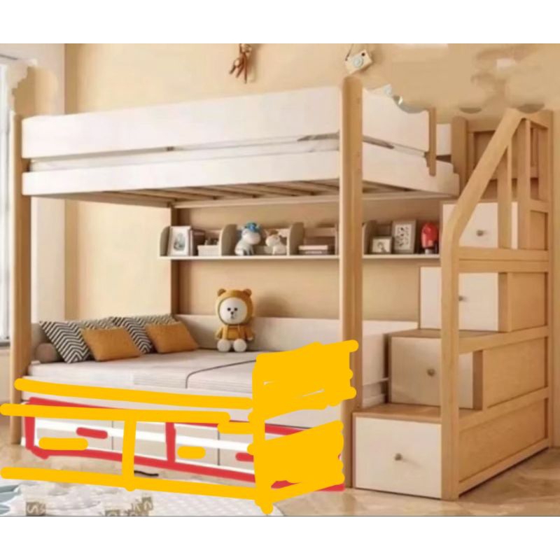 Jual DIPAN RANJANG SUSUN MINIMALIS TANGGA LACI 120X180X200 finishing ...