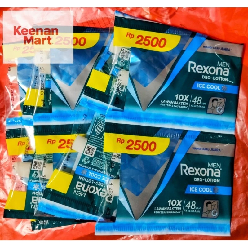 Jual Rexona Men Deo Lotion Ice Cool Sachet 6ml (1 Renceng Isi 12 ...