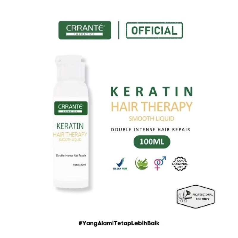 Jual CRRANTE HAIR THERAPY PELURUSAN KERATIN 100ML | Shopee Indonesia