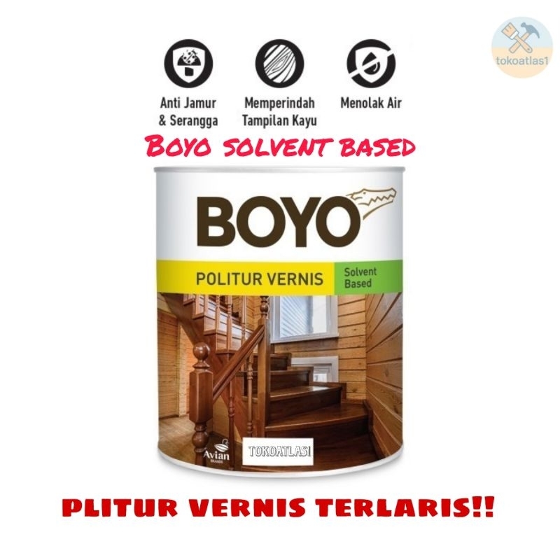 Jual Boyo politur vernis 1kg, Boyo Woodstain solvent based, plitur kayu ...