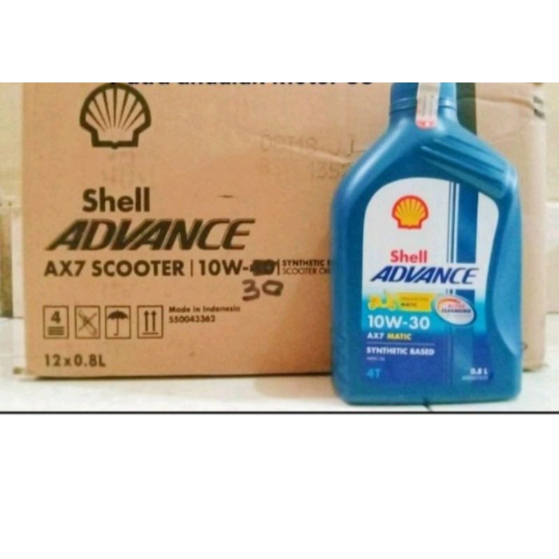 Jual SHELL ADVANCE AX7 MATIC 0.8 L 1 DUS | Shopee Indonesia