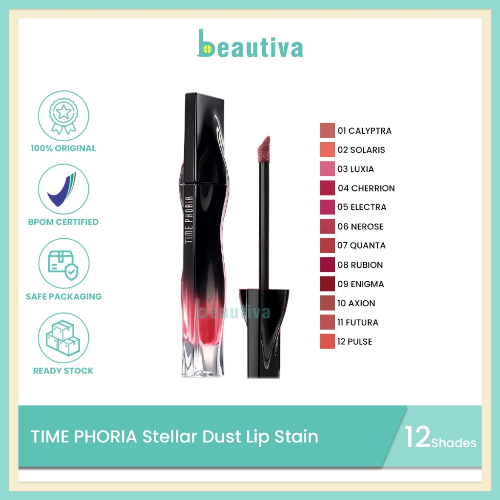 Jual TIME PHORIA Stellar Dust Lip Stain | Shopee Indonesia
