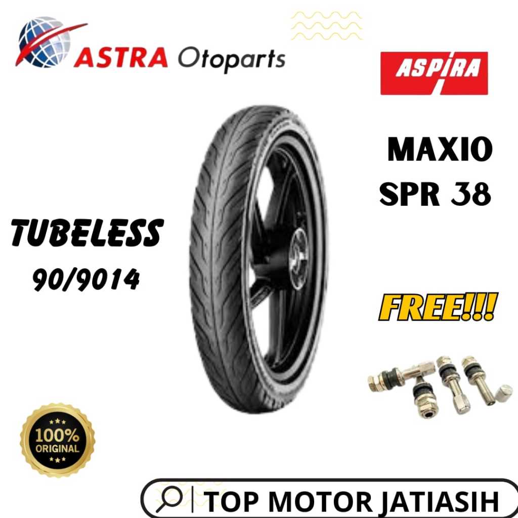 Jual BAN ASPIRA TUBELESS / BAN TUBLES ASPIRA MAXIO 90/9014 SPR 38 TL | Shopee Indonesia