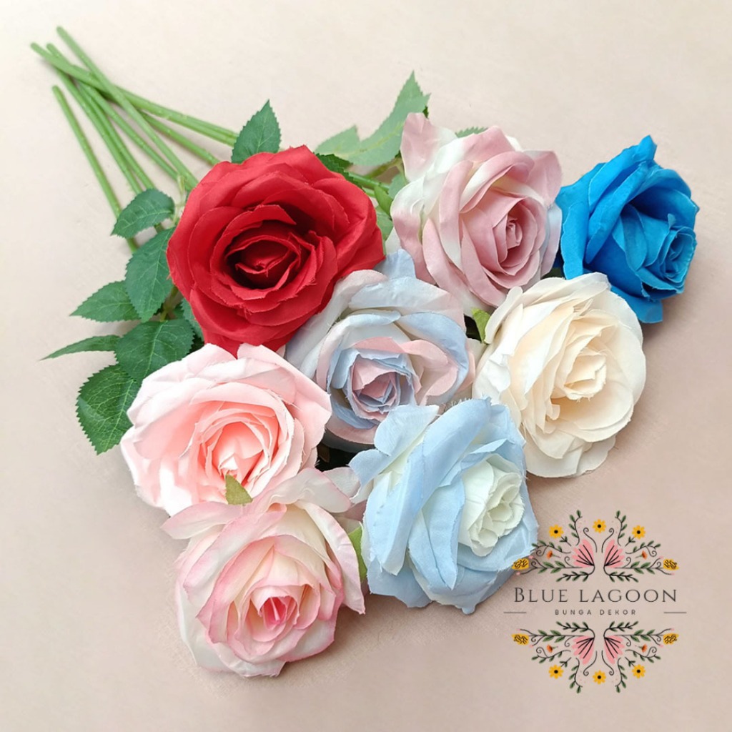 Jual Artificial Amsterdam Rose Bunga Mawar Premium Wedding Dekorasi ...