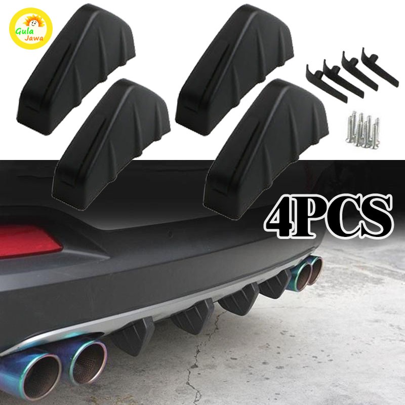 Jual 4pcs Set Lengkap Aksesoris Bemper Belakang Mobil Winglet Diffuser ...