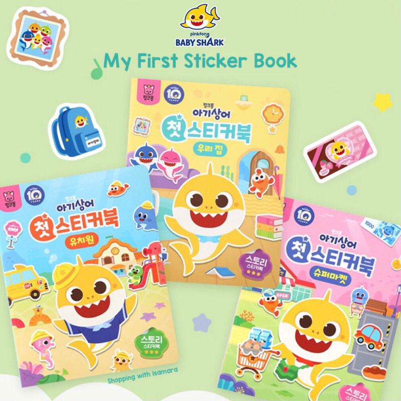 Jual Pinkfong Baby Shark My First Sticker Book / Buku Stiker Karakter ...