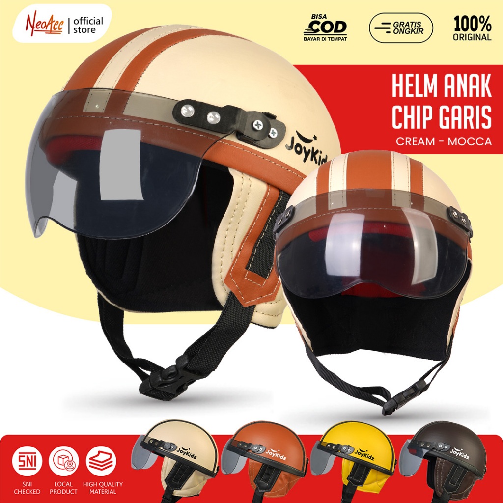 Jual Helm Chips Retro Anak Perempuan Laki Laki Untuk Usia 1 2 3 4 5 ...