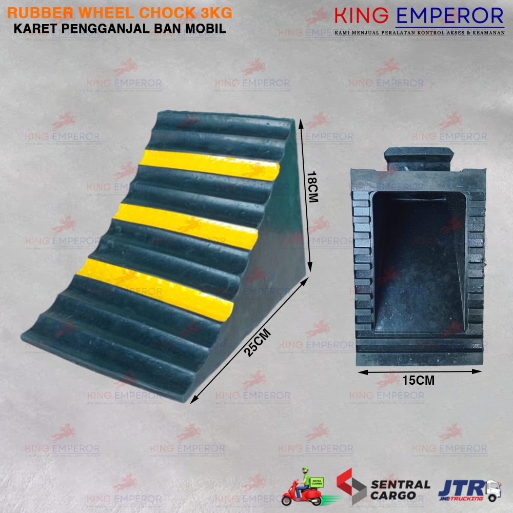 Jual Rubber Wheel Chock 3KG Car Parking Stopper / Karet Rubber ...