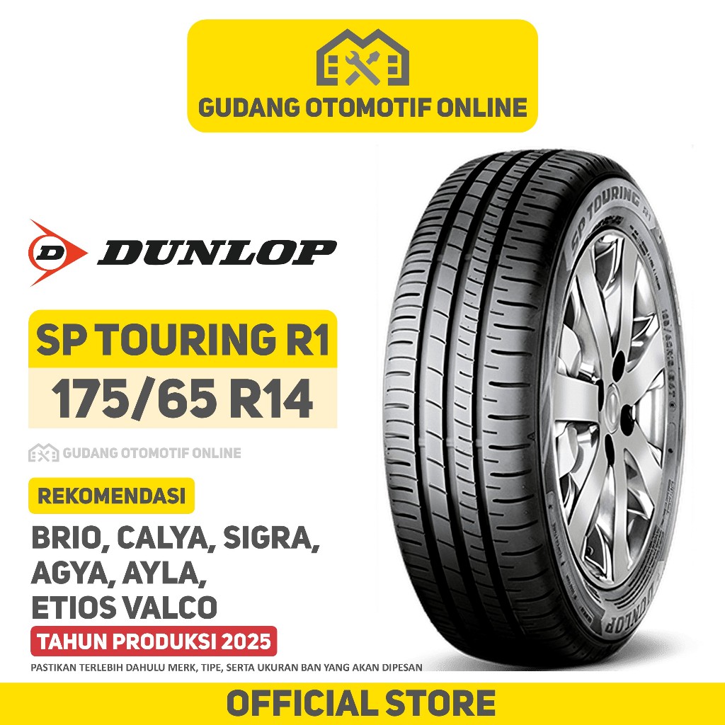 Jual Ban Dunlop SP Touring R1 175/65 R14 Ban Mobil Brio Calya Agya ...