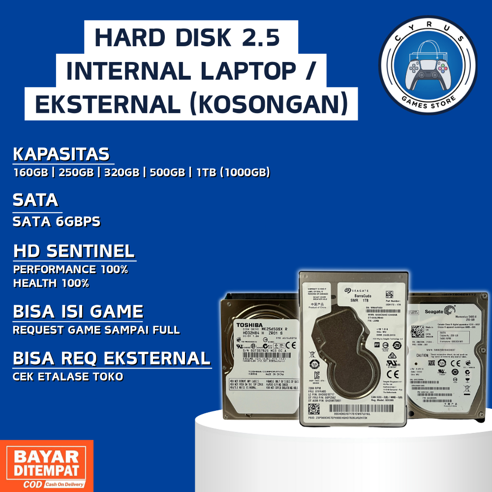 Jual HARD DISK INTERNAL / LAPTOP HDD HARDDISK EKSTERNAL 160GB 250GB ...