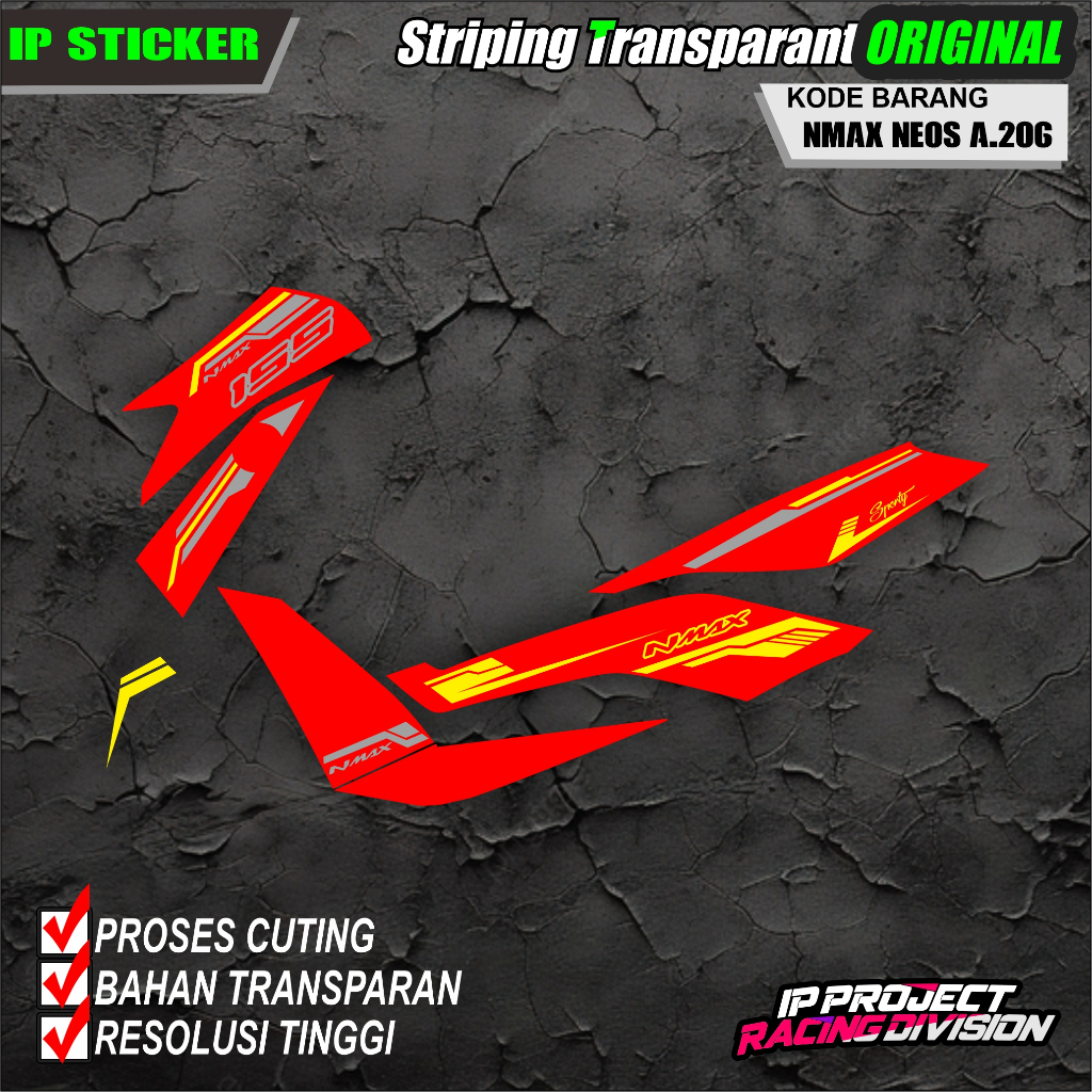 Jual (COD) STIKER STRIPING ORIGINAL MOTOR YAMAHA NMAX NEOS HOLOGRAM DAN ...