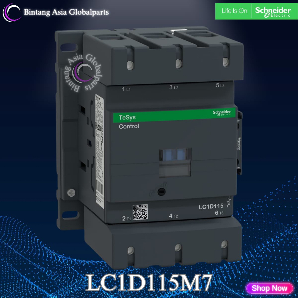 Jual Kontaktor 3p 115a Schneider LC1D115M7 220v Original / Kontaktor 3 Phase 115 Ampere LC1D115 ...