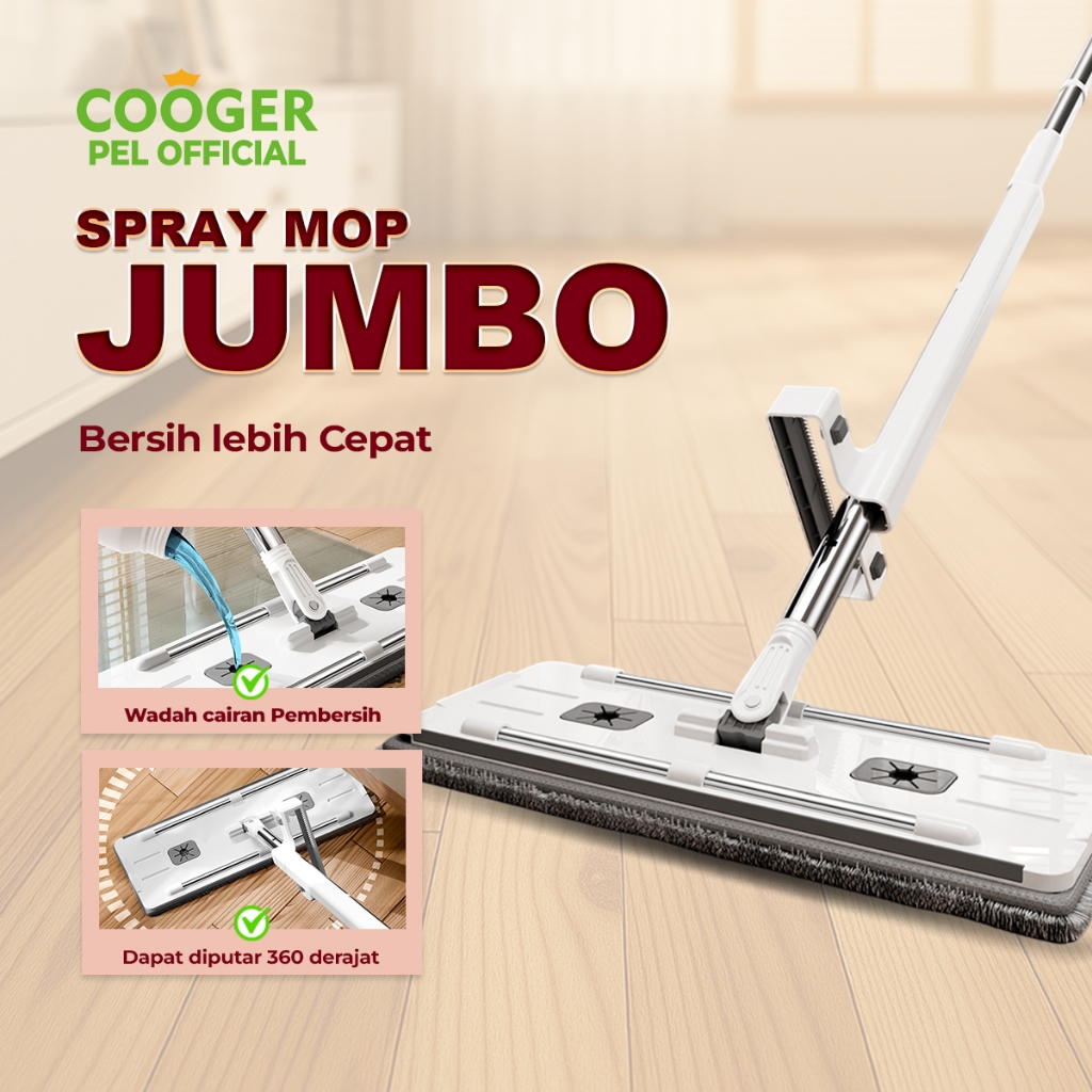 Jual COOGER Pel Lantai Jumbo Semprot Air Otomatis 2 IN 1 Dengan Wiper ...