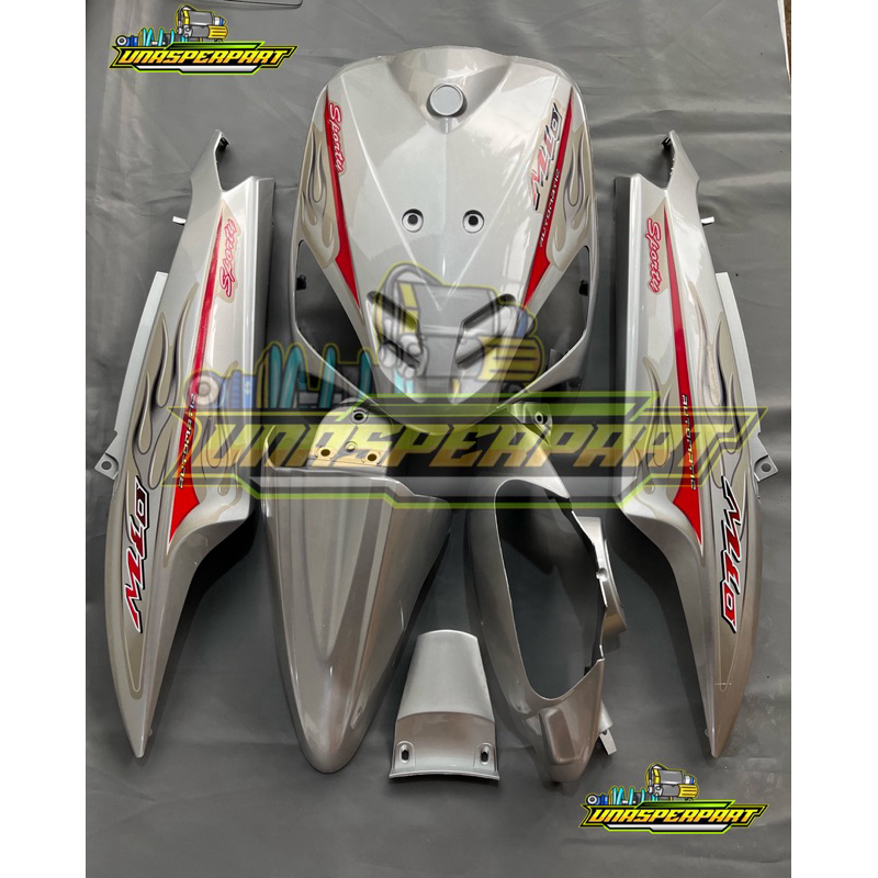 Jual Full body malus mio sporty warna silver striping api | Shopee ...