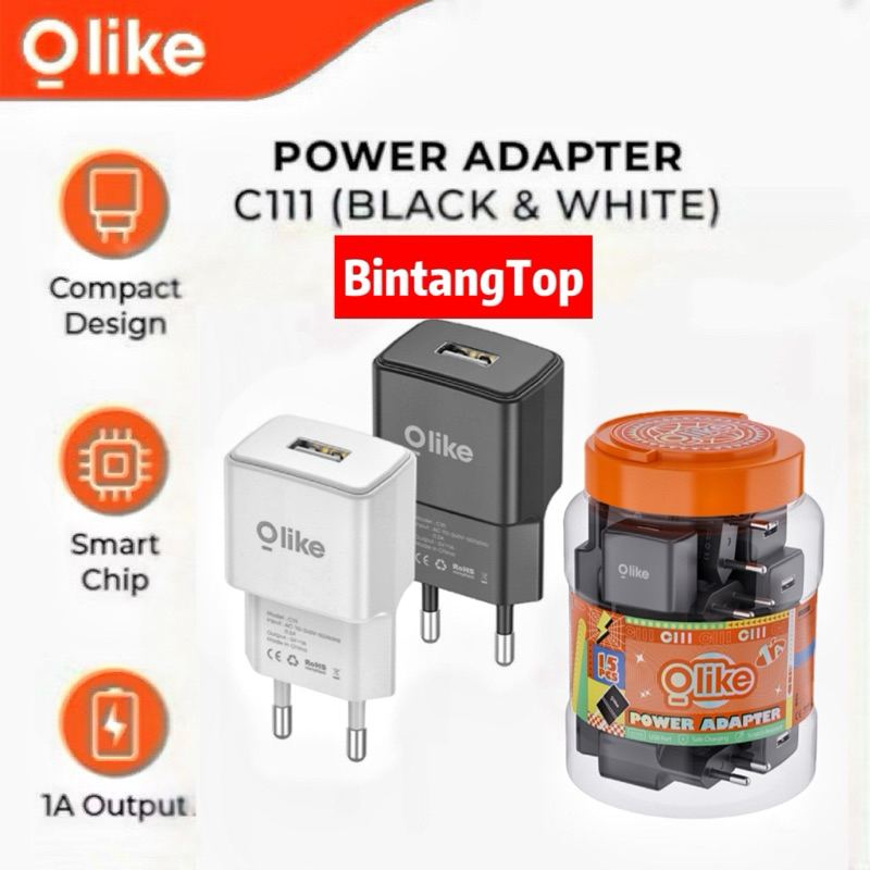 Jual OLIKE C111 / Batok charger OLIKE C111 5V/1A fast charging ORIGINAL ...