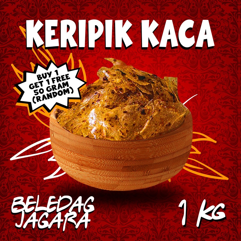 Jual JAGARA - Cemilan Keripik Kaca Pedas Daun Jeruk 1kg Bumbu Melimpah ...