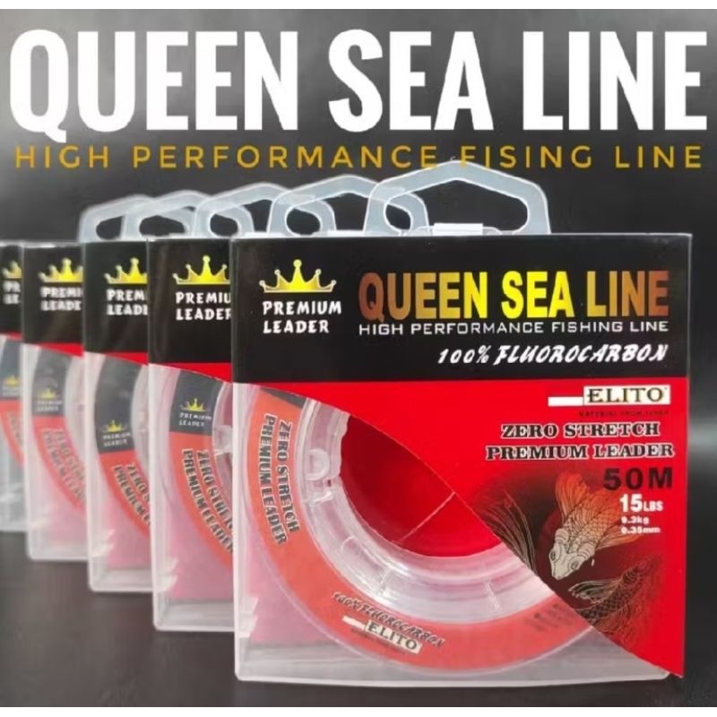 Jual LEADER anti kriting ELITO QUEEN SEA 100% FluoroCarbon Premium Leader 50m/rol | Shopee Indonesia