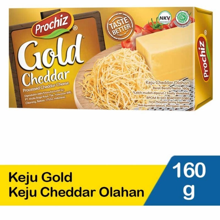 Jual Prochiz GOLD Cheddar Cheese 160gr Keju Cheddar | Shopee Indonesia
