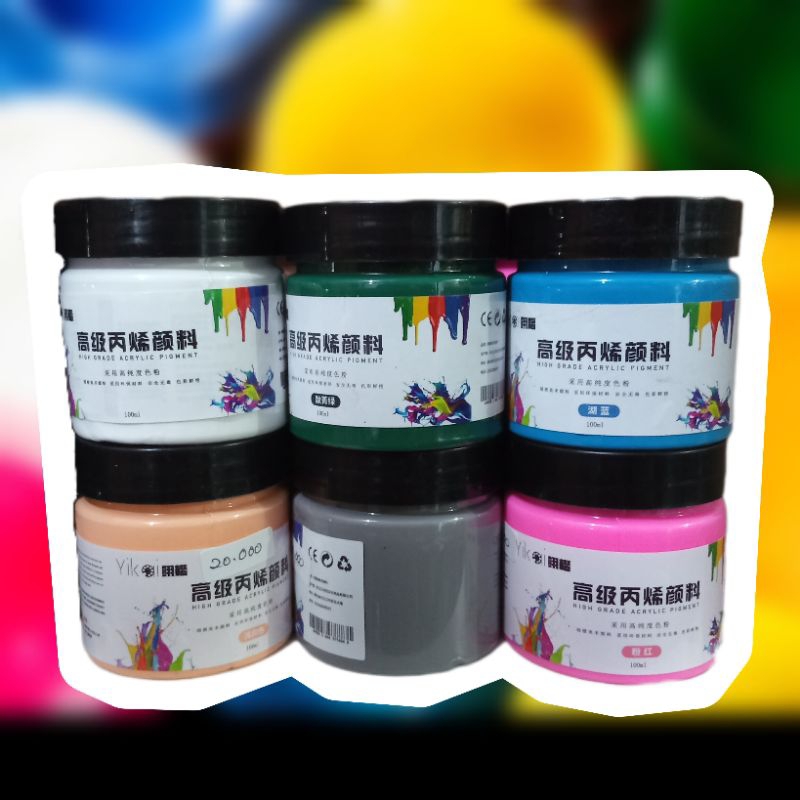 Jual Cat Lukis Acrylic Kemasan Jar 100ml Cat Lukis Akrilik Pigment ...