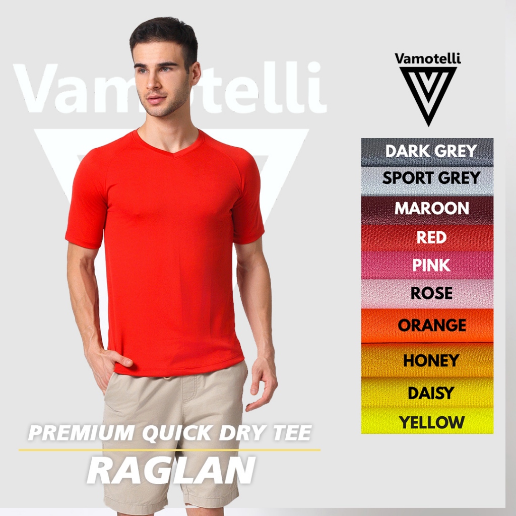 Jual VAMOTELLI Kaos Raglan Polos Pria Baju Atasan Kasual dan Olahraga ...