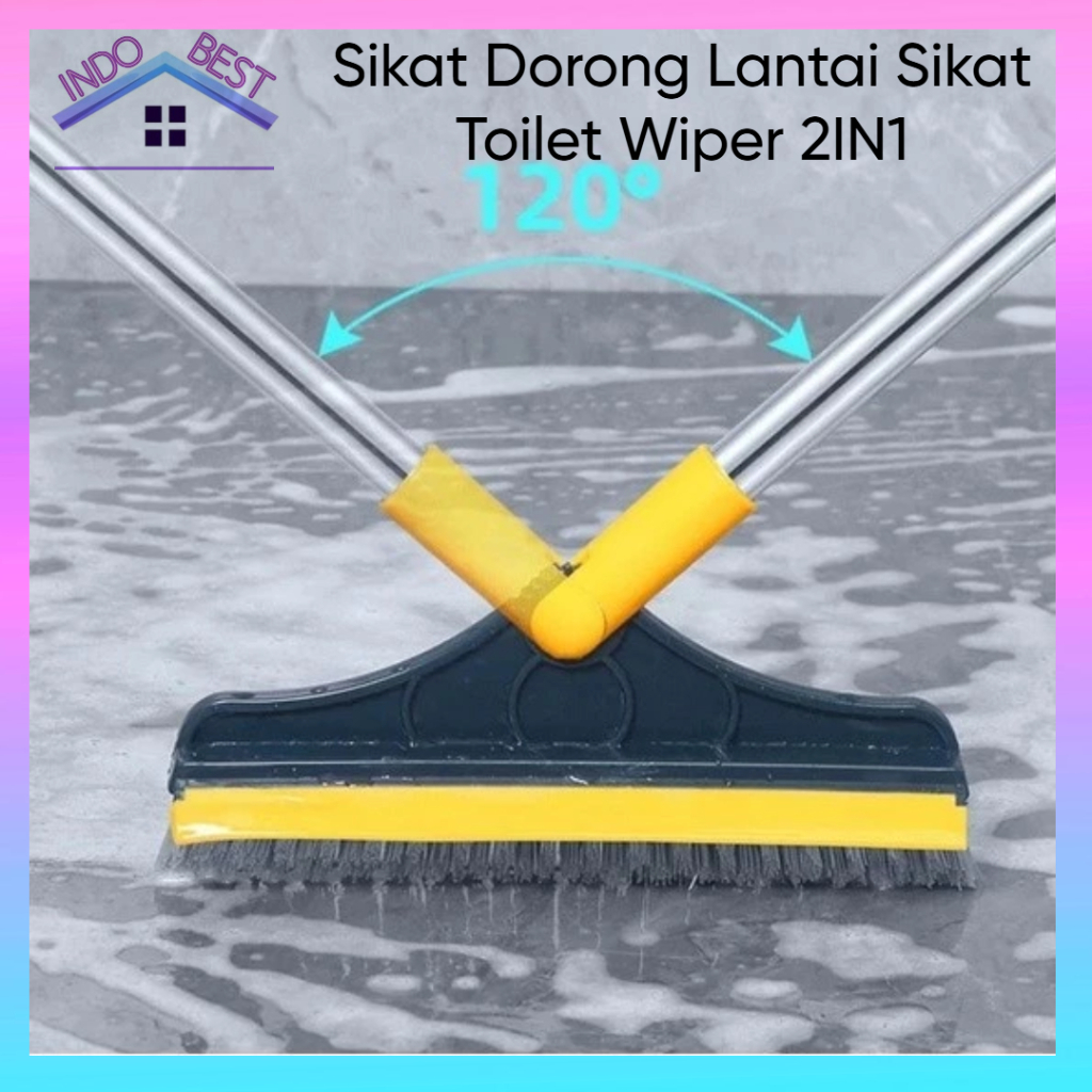 Jual Indoboss | Sikat Ubin Dorong Lantai Kamar Toilet Wiper 2in1 ...